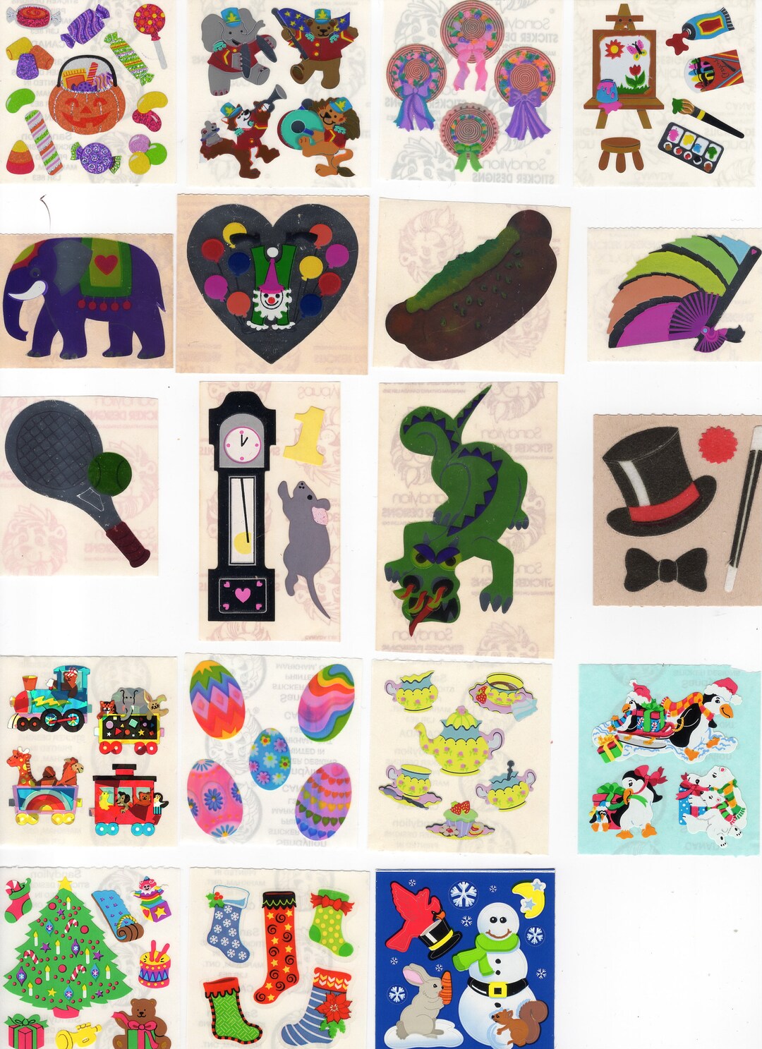 Vintage 80's 90's Sandylion Stickers / 20 Choices / Fuzzy Pearl Opal ...