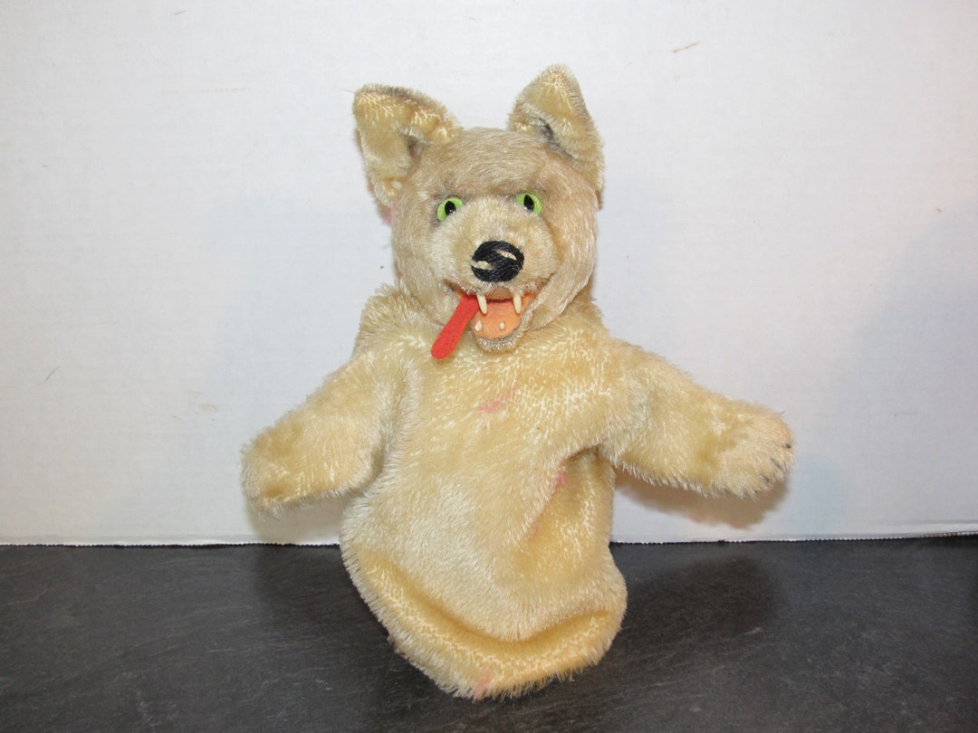 Vintage Hand Puppets - You Choose- Steiff Mr Loopy White Wolf With ...