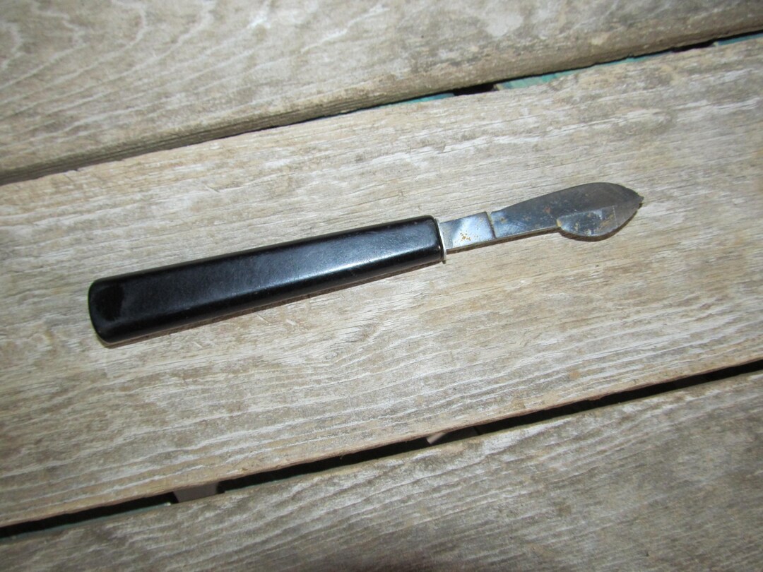 Vintage Unmarked Black Handled Scraper Scalpel Knife Ink Eraser ...