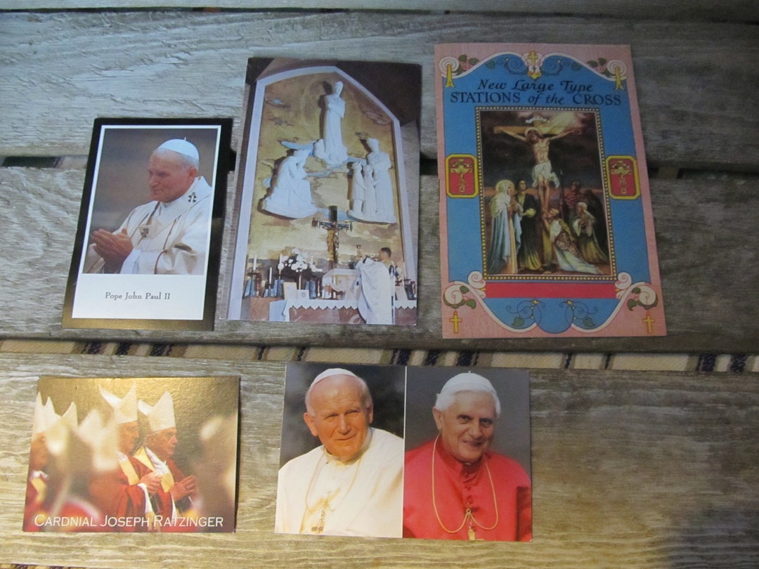 Vintage Catholic Holy Cards ~ Cardinal Joseph Ratzinger~ Giovanni Paolo ...