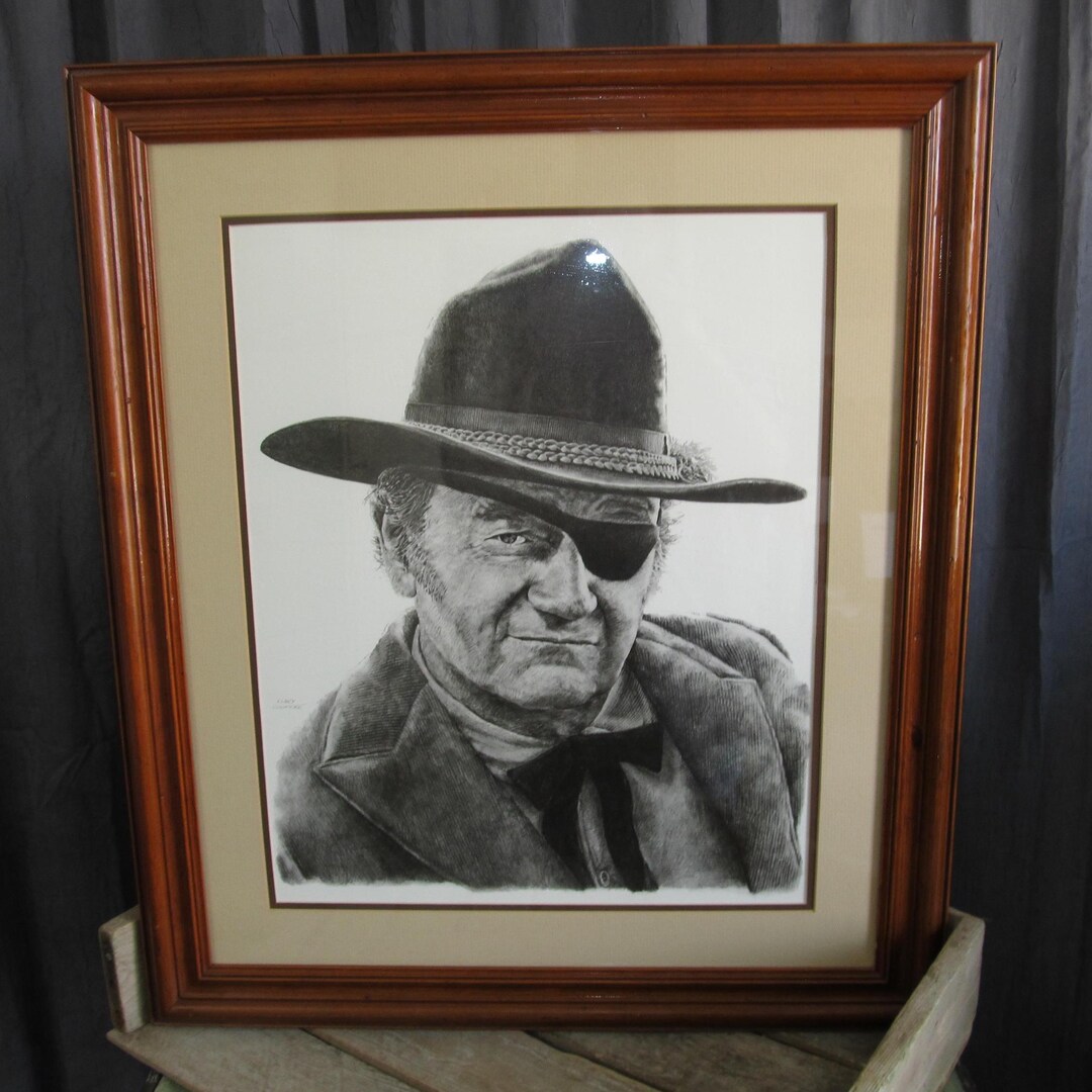 Vintage John Wayne "rooster" Gary Giuffre Solid Wood Professionally ...