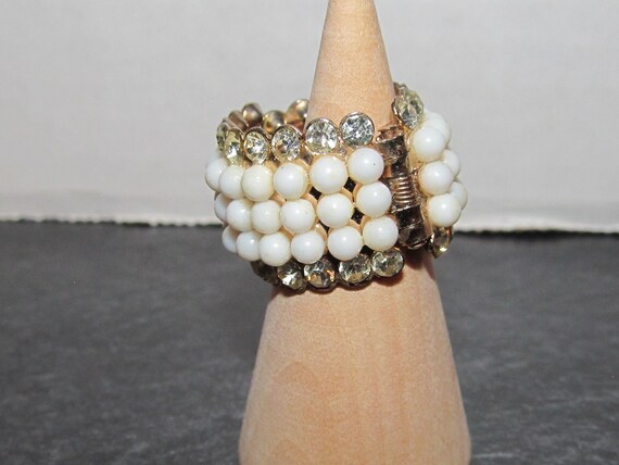 6 Vintage Costume Rings Assortment Lot - Metal Silver… - Gem