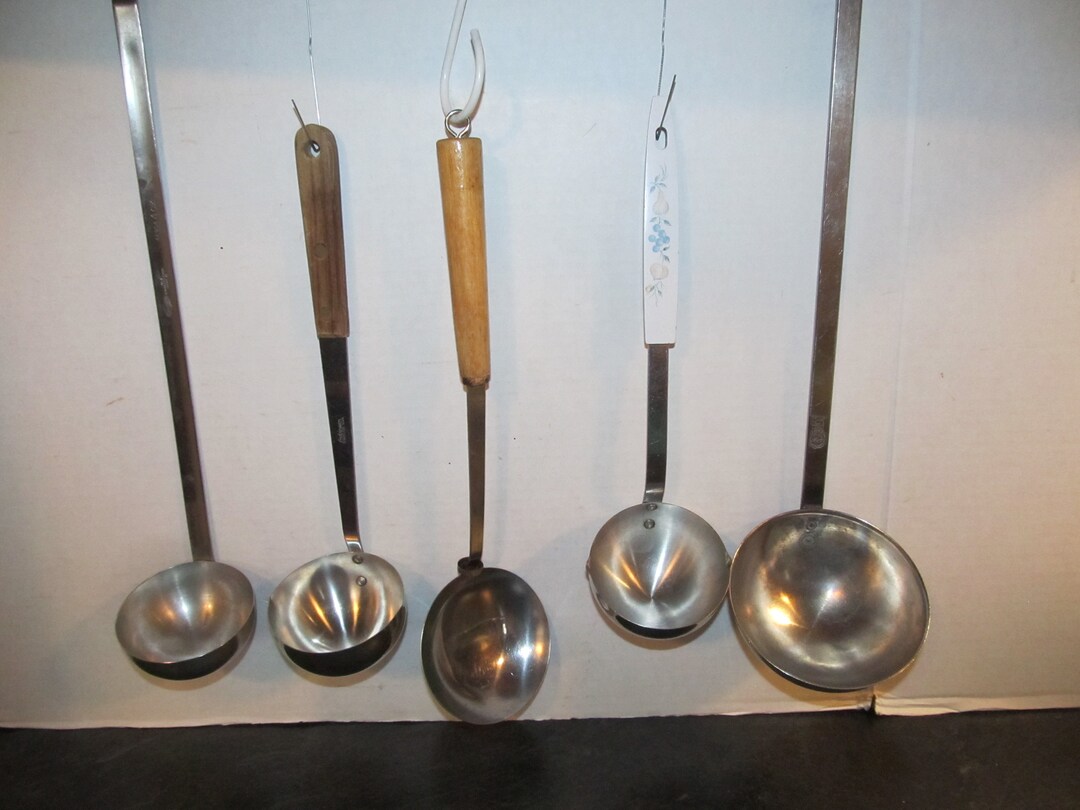 Vintage Hanging Ladles You Choose Vollrath 46904 / Robinson Wood Handle ...