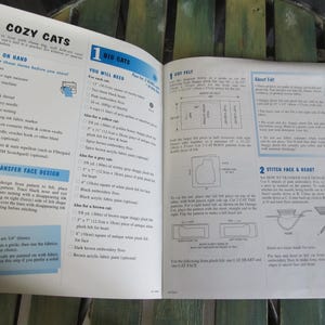 Vintage Mccall's Creates Cozy Cats 18 Stuffed Cats Pattern ...