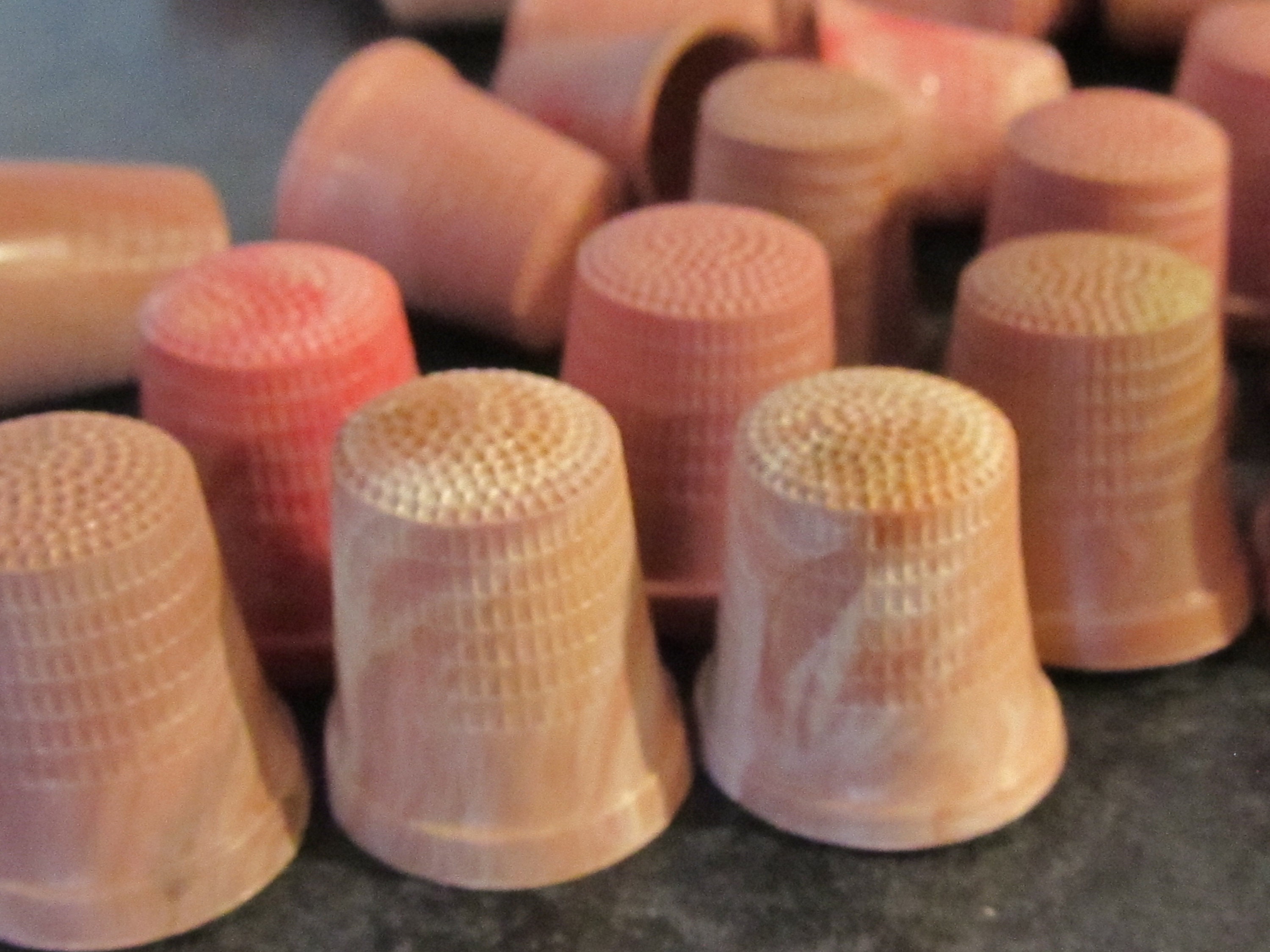 Vintage Pink Marble Swirl Celluloid Thimble Estate Sale Find - Etsy Canada