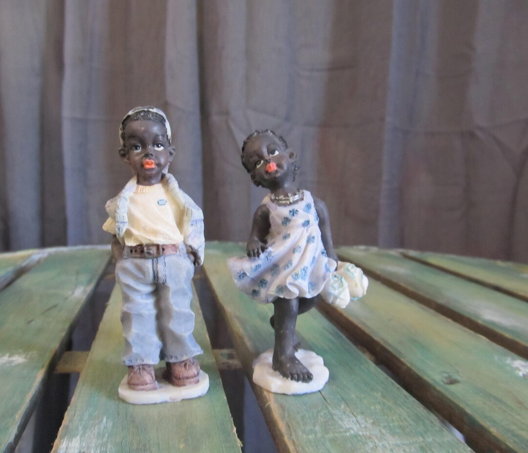 Vintage Meerchi MRH Children Figurines / Little Girl Sundress Carrying ...