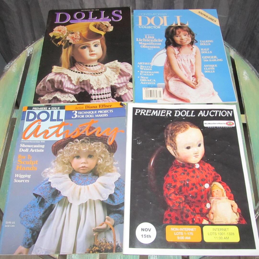 4 Vintage Doll Magazines Dolls Collector's Magazine/ Contemporary Doll ...
