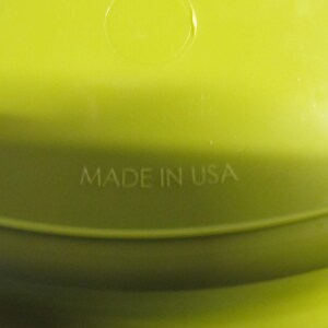 Set of 4 Packerware Bright Lime Green Round Divided Plastic Reusable ...