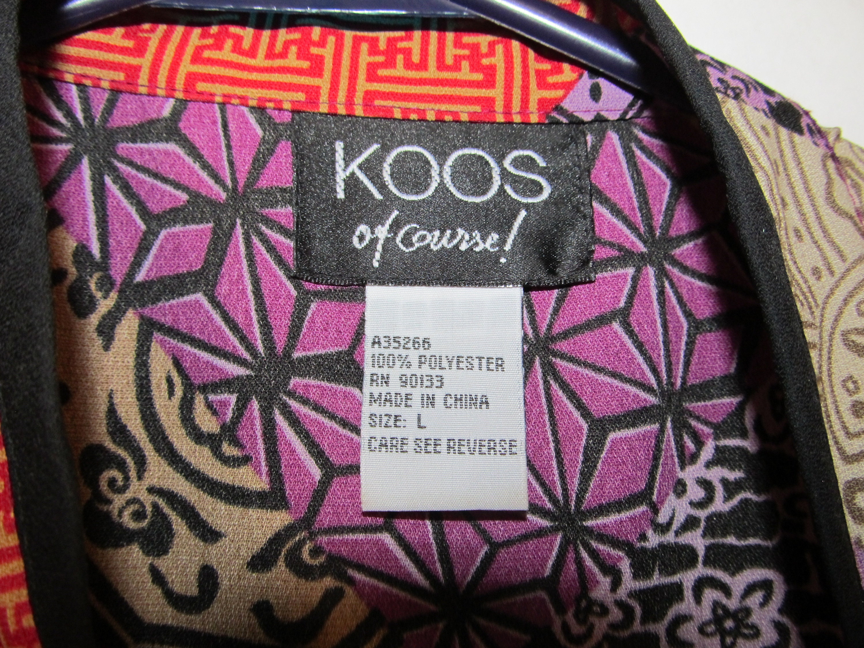 Vintage Koos of Course Women's Duster Jacket Coat Multicolor Shades of ...