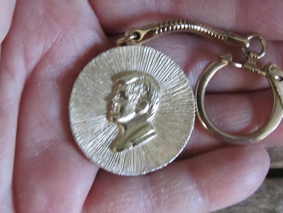 Vintage JFK John Kennedy Coin Medal Keychain "Ask Not… - Gem