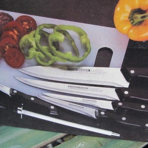 Vintage Kuchestolz 6 Piece Cutlery Set W/ Cutting Board New Old Stock ...