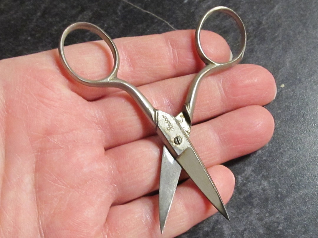 Vintage Curved Blade Embroidery Scissors Insco 3 1/2" Long Sewing Craft ...