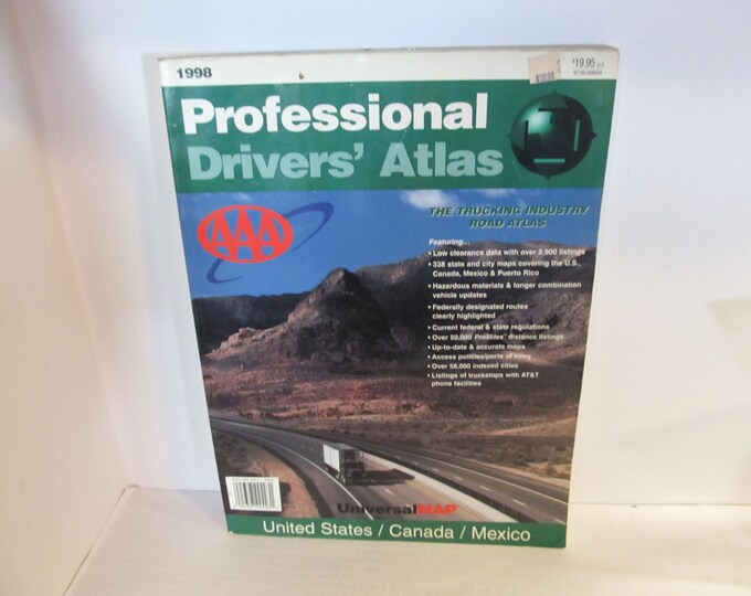 Vintage 1998 Universal Map Atlas Professional Drivers' Atlas AAA ...
