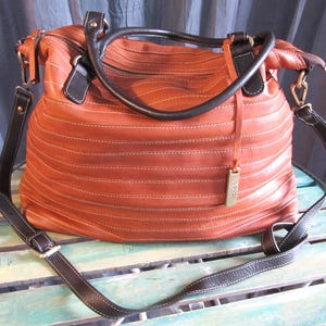 Vintage IL DUCA Genuine Leather Carryall Bag Italian Purse Handbag ...