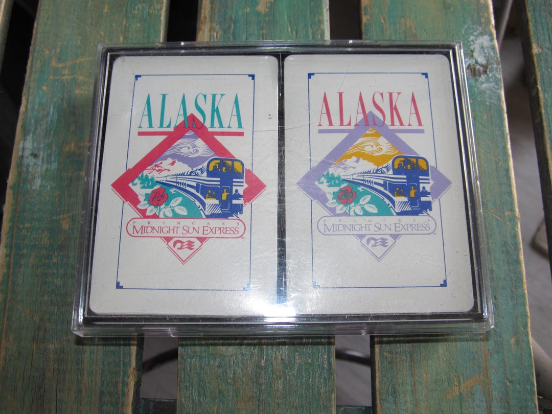 Vintage Princess Midnight Sun Express Alaska Playing Cards Double Decks ...
