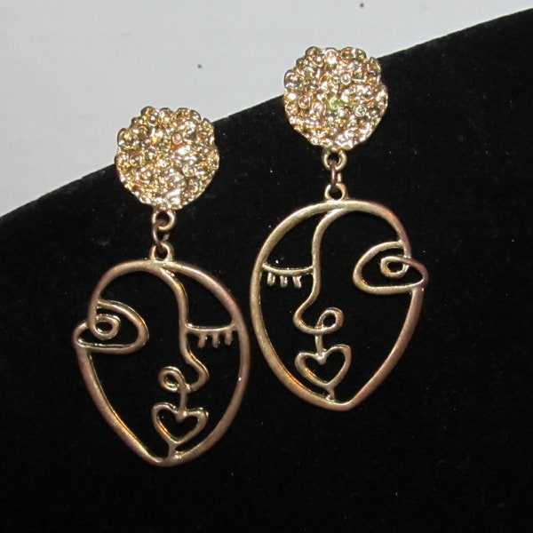 Wire Face Earrings - Etsy