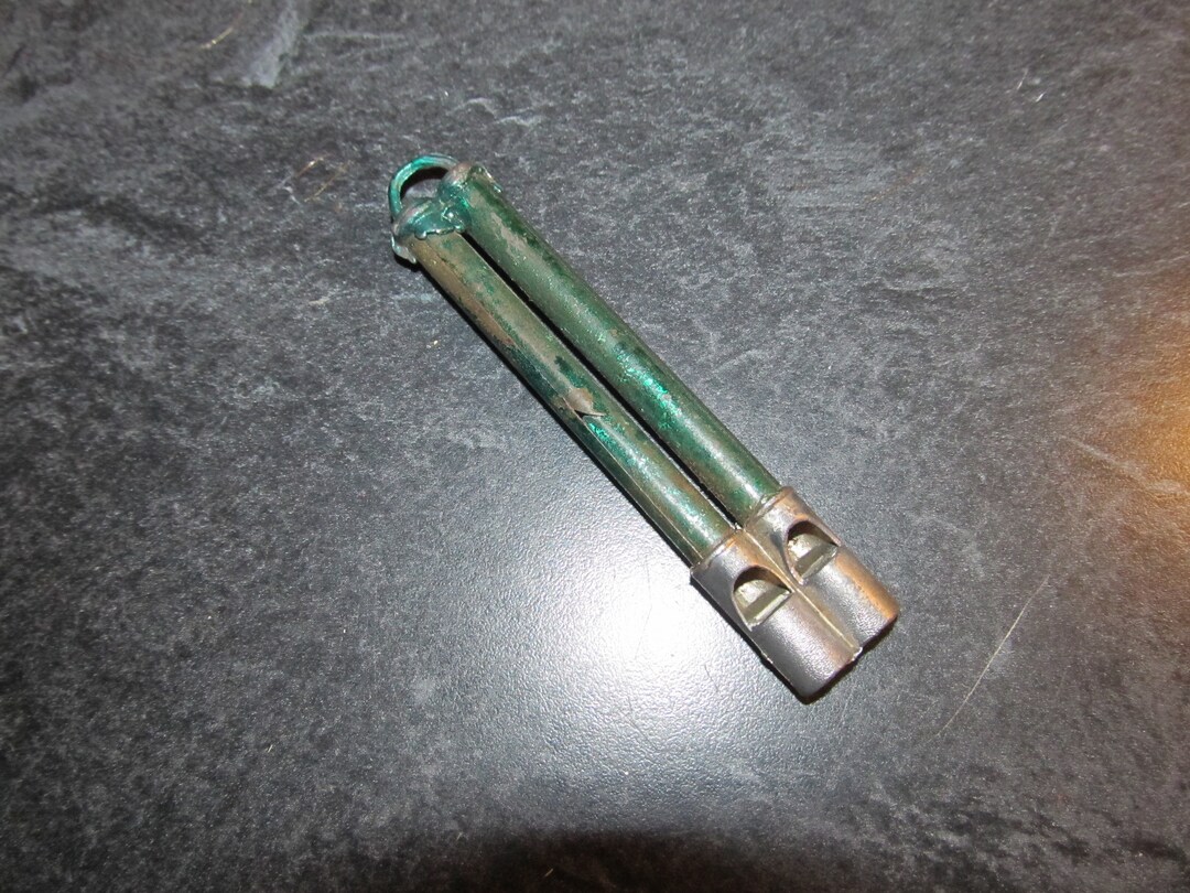 Vintage Metal Lead Toy Double Pipe Tube Flute Whistle Made in Japan ...