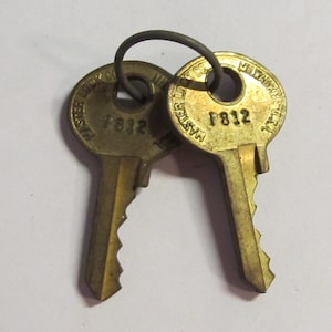 Vintage Embossed Walking Lion Logo / Master Lock Company Keys Milwaukee ...