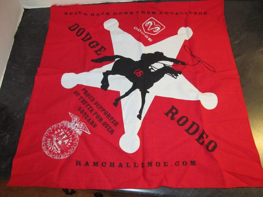 Dodge Rodeo Bandana Ram Challenge FFA 50 Year Supporter 20 Square - Etsy