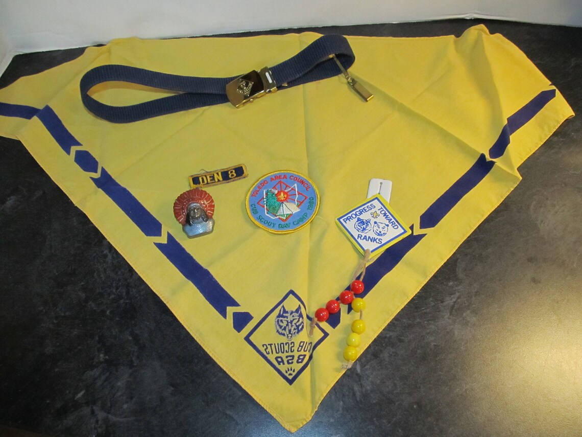Vintage Boy Scouts Cub Scouts Cub Scouts Neckerchief /brass - Etsy