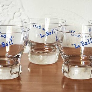 5 Vintage Eva Zeisel Prestige Century Modern Blue Lo Ball Lo-ball Drink ...