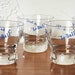 5 Vintage Eva Zeisel Prestige Century Modern Blue Lo Ball Lo-ball Drink ...