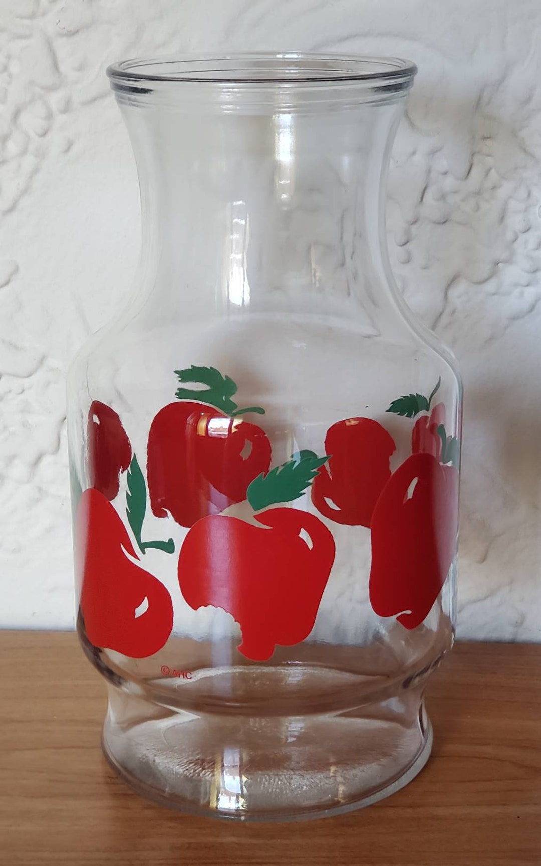 Vintage Fire King Apple Carafe: Anchor Hocking School Teacher Pitcher ...