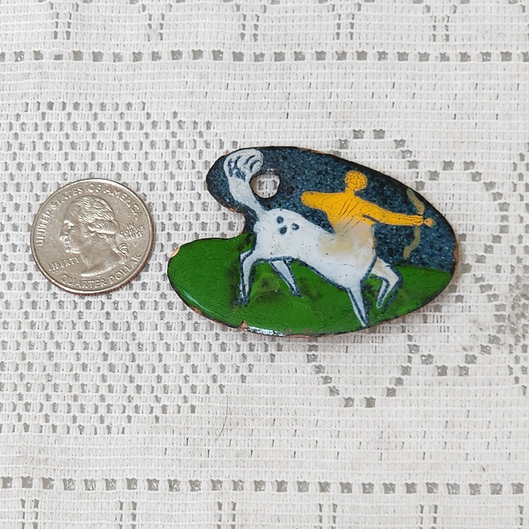 Vintage Copper Enamel Artist Palette Centaur Half Man Half Horse ...