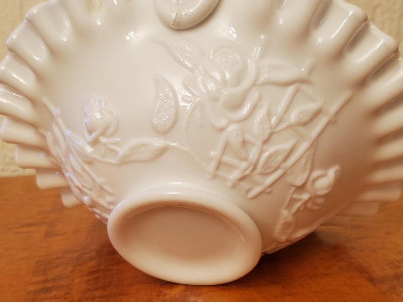 Vintage Westmoreland Rose and Lattice Trellis Embossed Large | Etsy