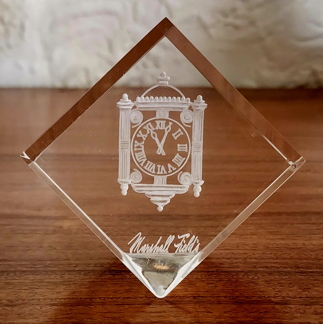 Marshall Fields Department Store Great Clock Laser Etched Acrylic 3D ...