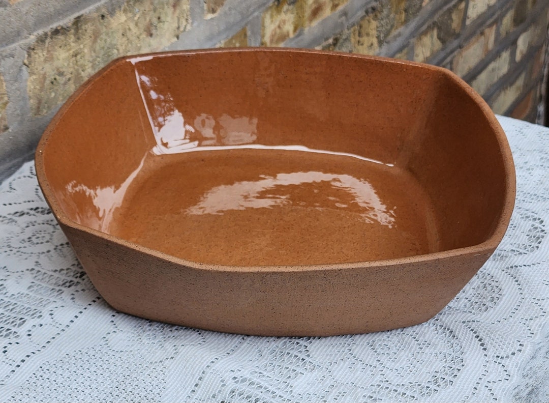 Vintage Bret Bortner Designs Wabi Sabi Tan Ceramic Brown Glaze Interior ...