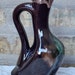 Vintage Redware Drip Glaze Brown Turquoise White Duck Bird Shape Sake ...