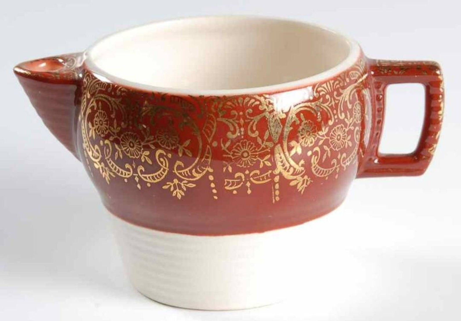 Vintage Leigh Potters Leigh Ware Pottery Maroon Emperor Gold - Etsy