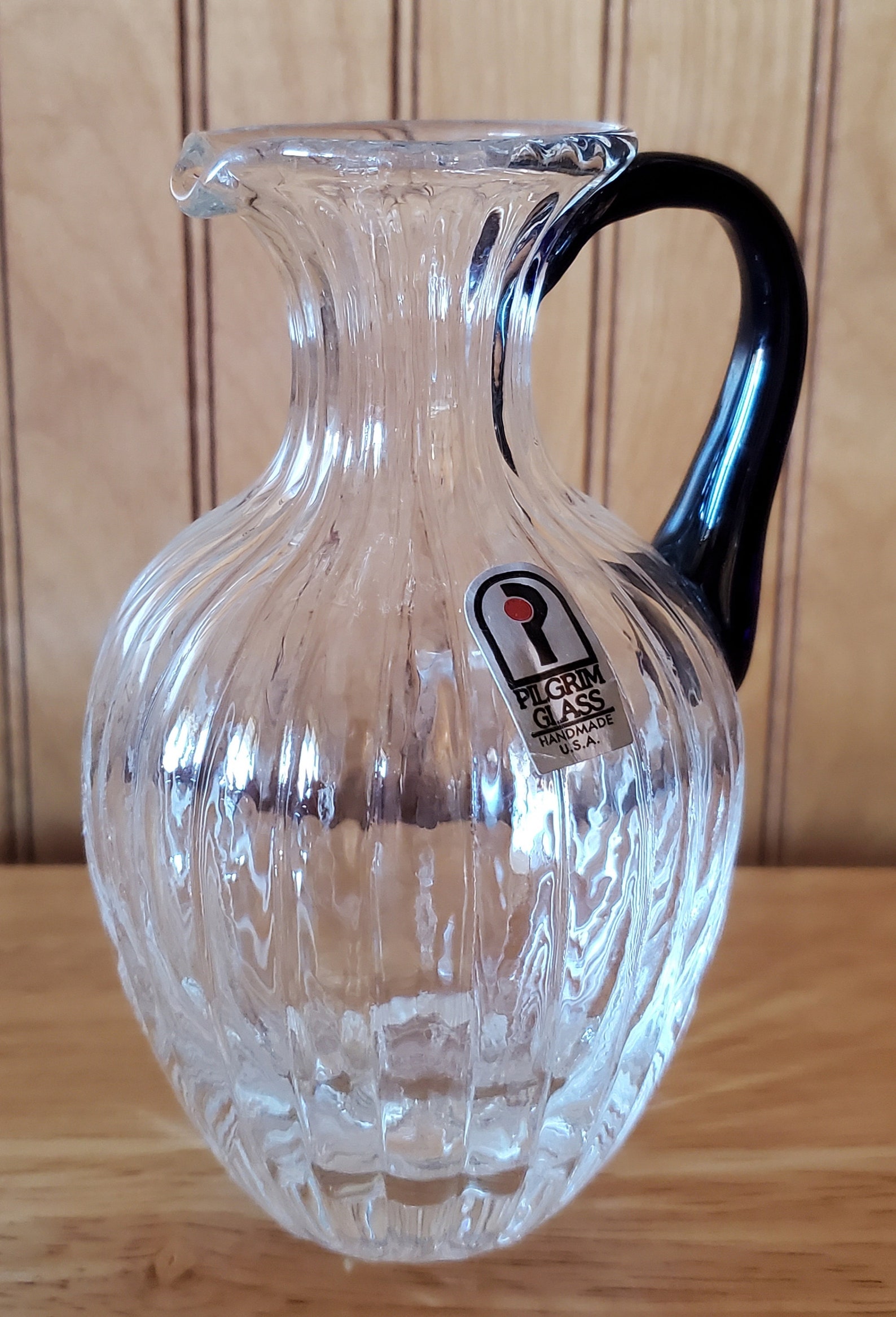 Vintage Pilgrim Art Glass Vertical Rib Ribbed Hand Mouth Blown - Etsy