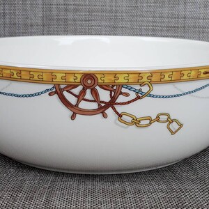 Vintage Mikasa Captains Table Anchor Boat Wheel Rope Chain Swag ...