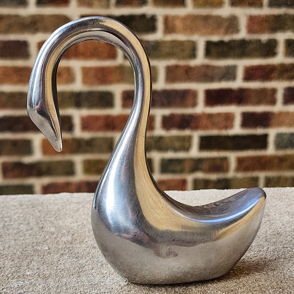 Metal Swan Sculpture - Etsy
