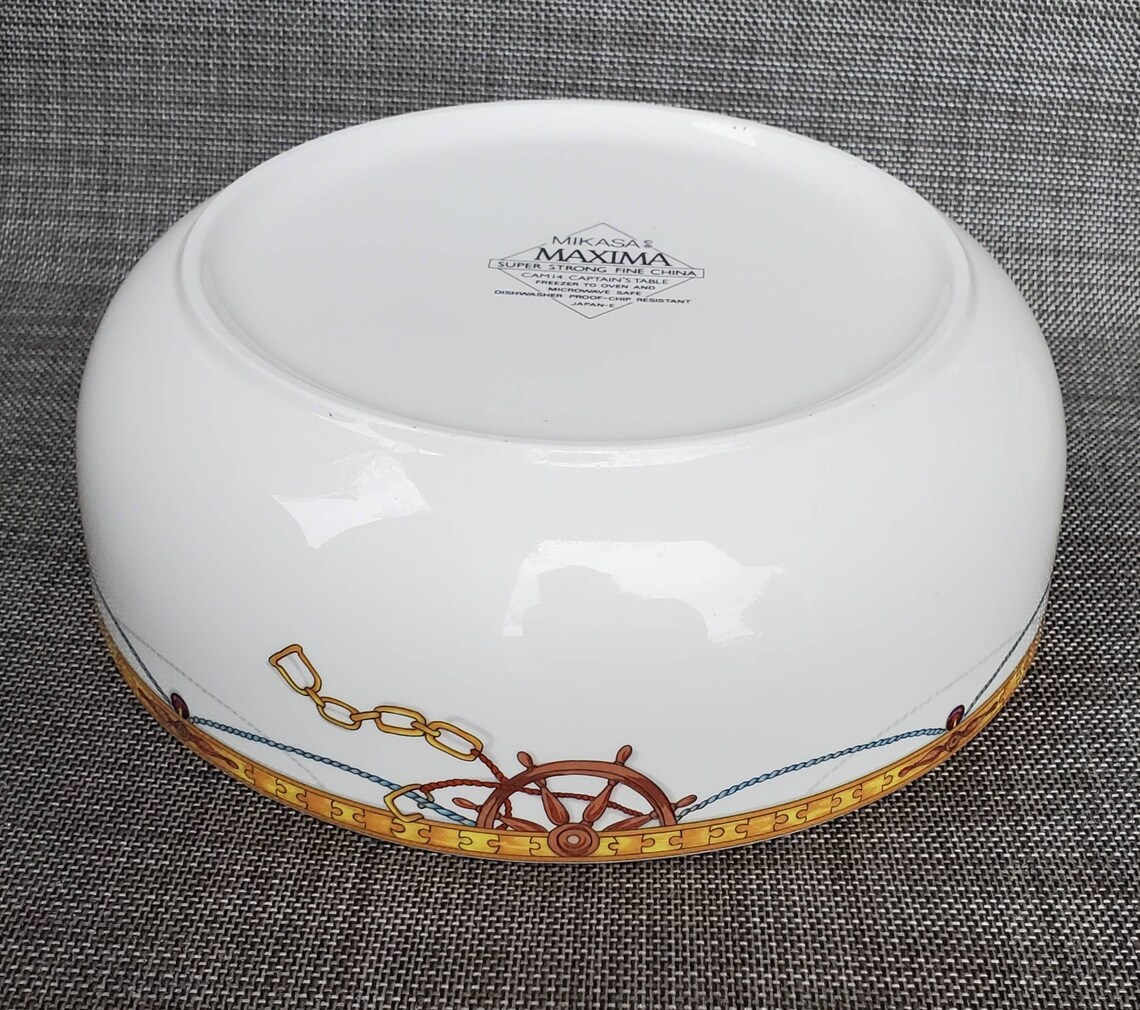 Vintage Mikasa Captains Table Anchor Boat Wheel Rope Chain - Etsy