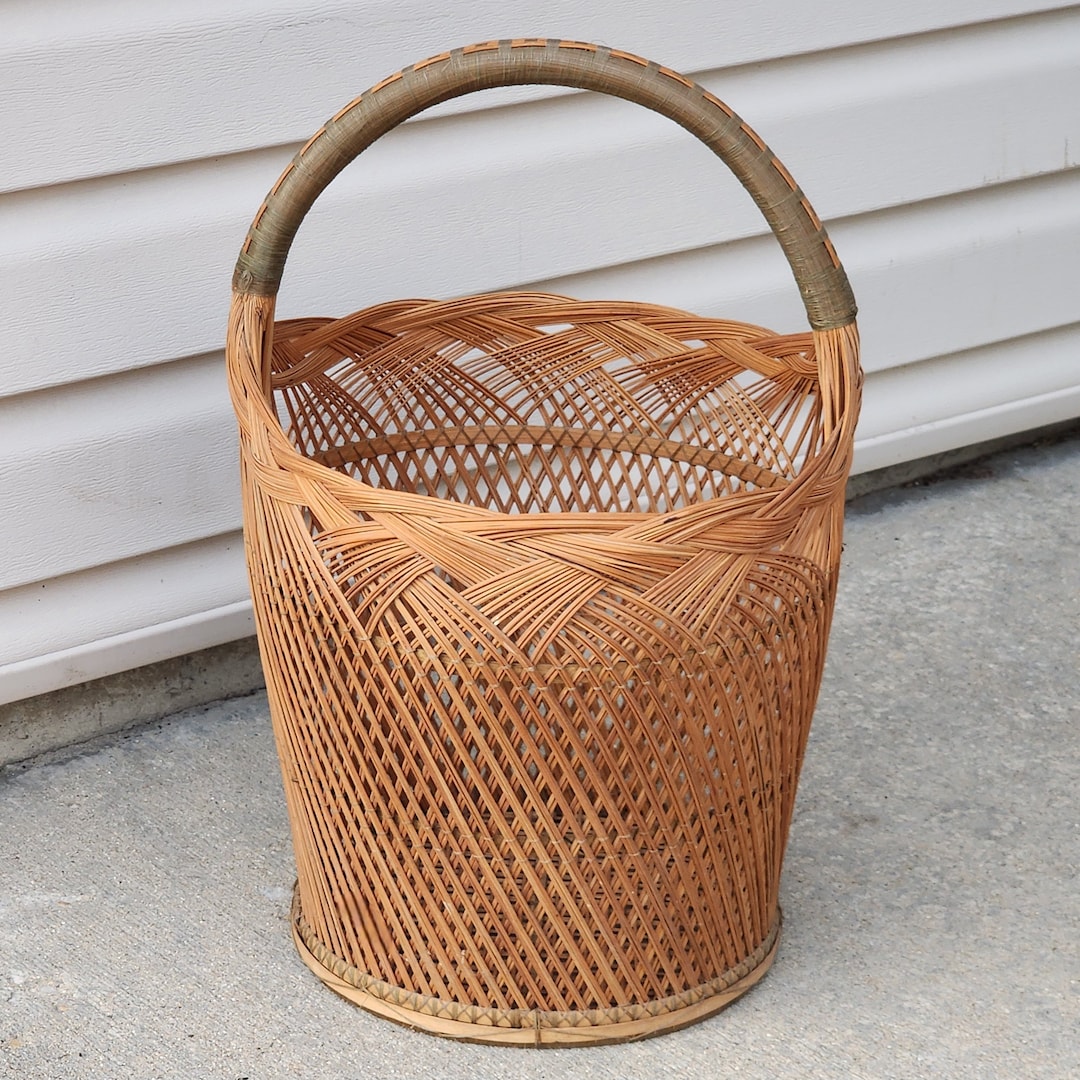 Vintage Japanese Basket Hangakago Ikebana Basket Flower Gathering ...