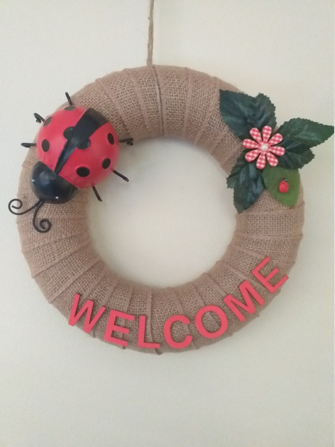 Welcome Wreath New Home Wreath New Home Welcome Ladybird Wreath - Etsy