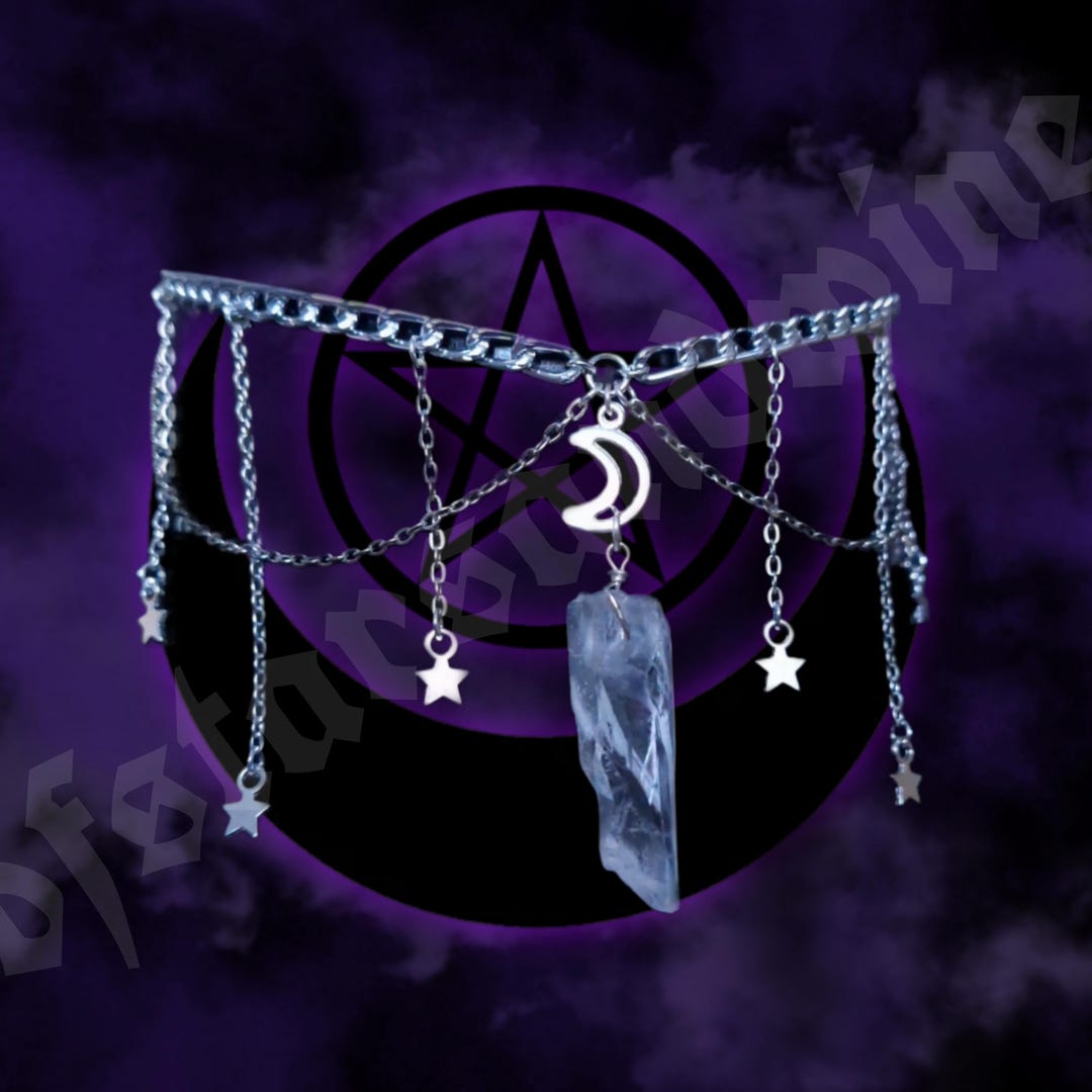 Whimsigoth Star Crystal Choker Quartz Point Choker Goth Gothic Wicca - Etsy