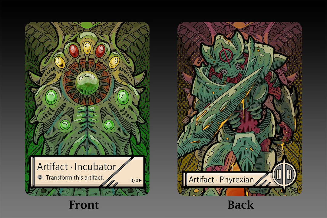 Incubator Phyrexian Token - Double Faced Custom MTG Magic the Gathering ...