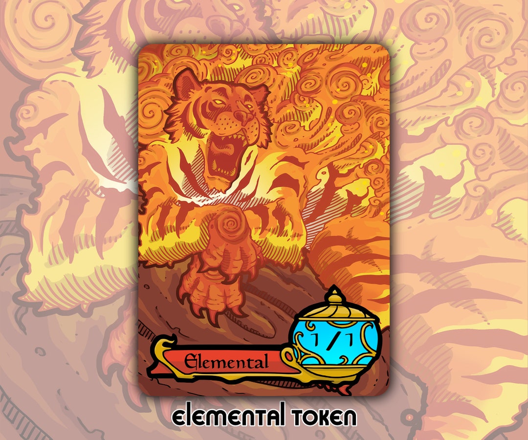 Elemental Token - Custom MTG Magic the Gathering Innistrad Fantasy ...