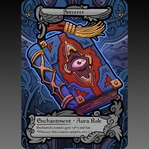 Monster / Sorcerer Role Token - Custom MTG Magic Gathering Fantasy ...