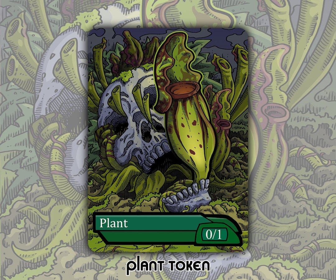 Plant Token - Custom MTG Magic the Gathering Fantasy Board Game Card ...