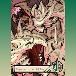 2 Phyrexian Hydra Tokens - Custom MTG Magic Gathering Fantasy Board ...