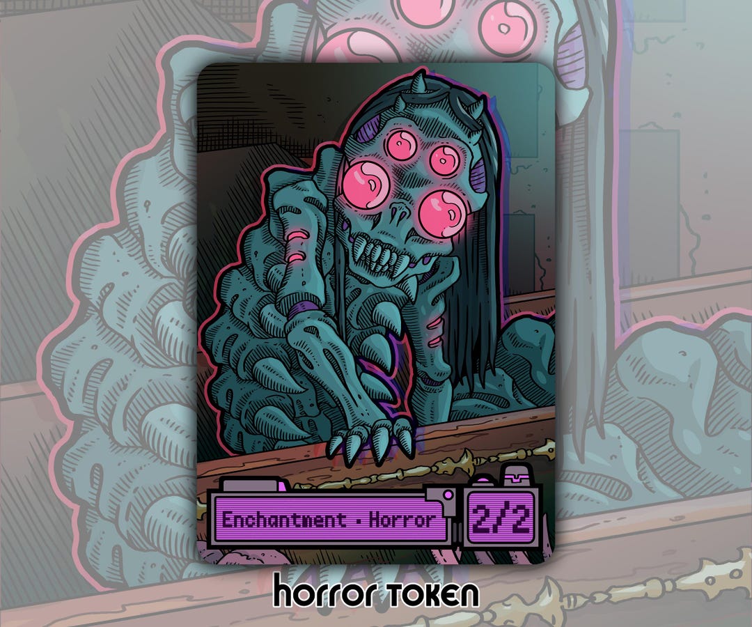 Horror Token - Custom Altered MTG Magic Gathering Fantasy Board Game ...
