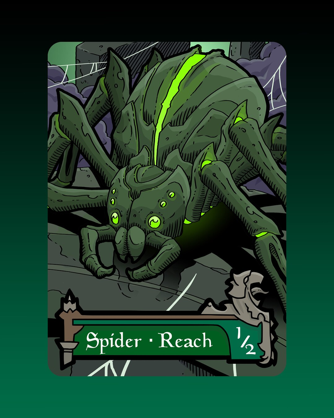 Spider Token Custom MTG Magic the Gathering Adventures Forgotten Realms ...