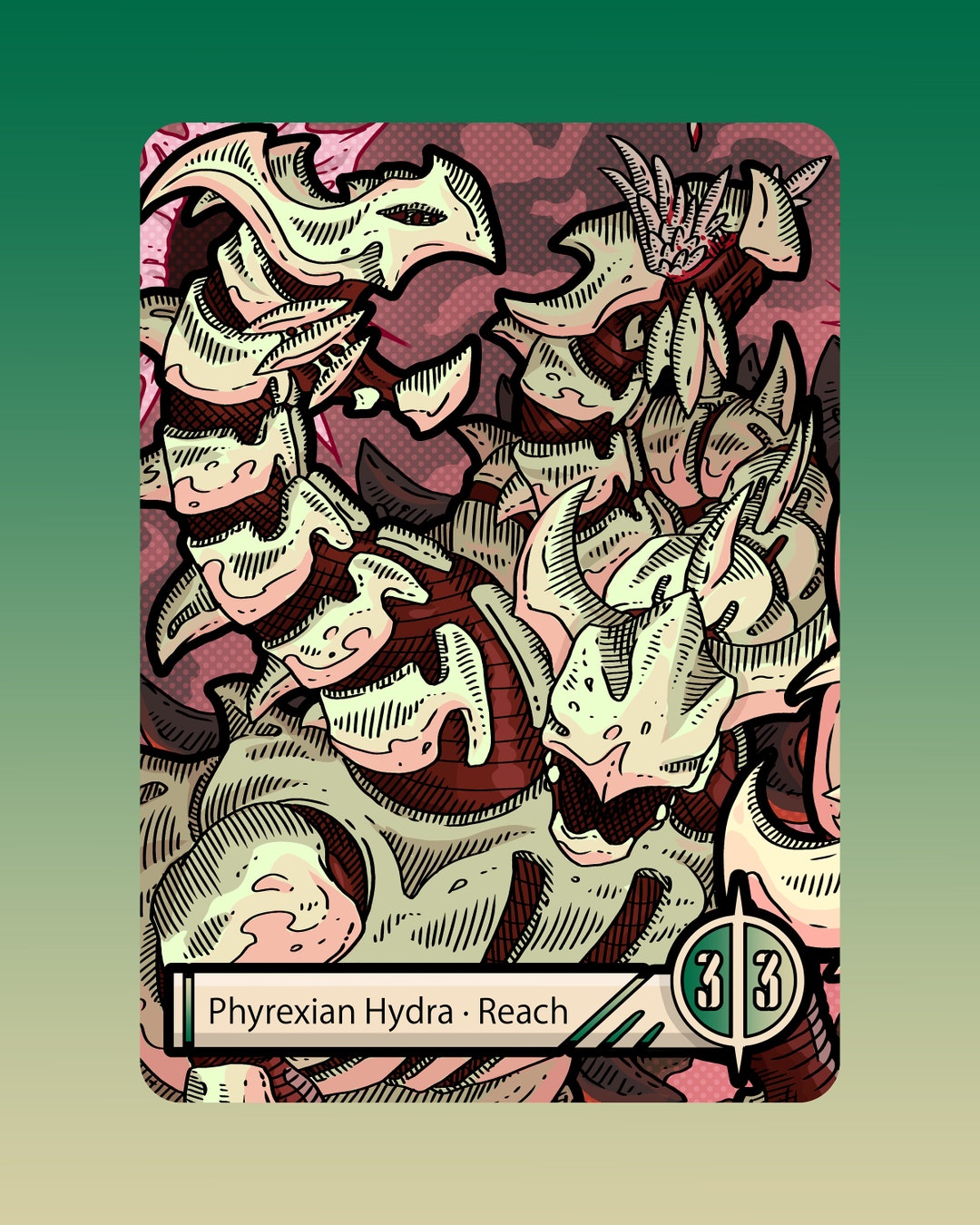 Phyrexian Hydra Token Custom MTG Magic the Gathering Fantasy Board Game ...