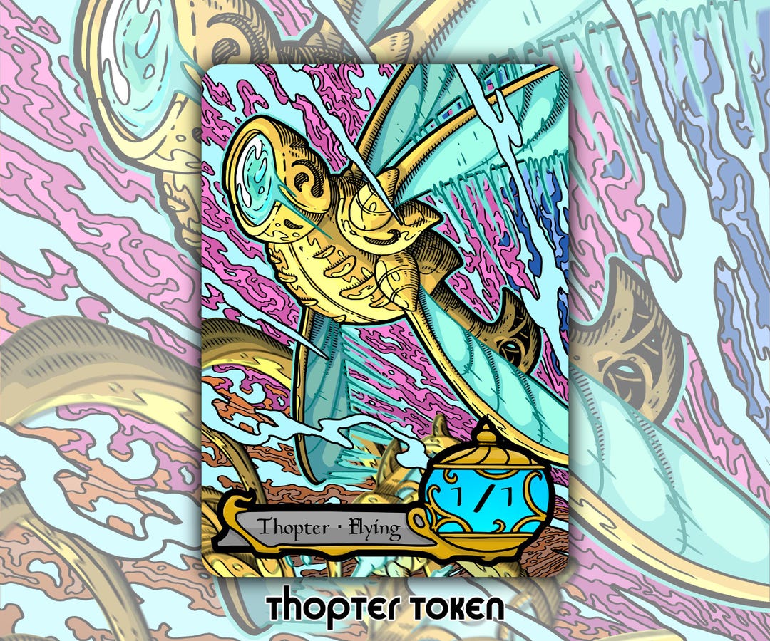 Thopter Token - Custom Altered MTG Magic the Gathering Fantasy Board Card Gaming Set Commander ...