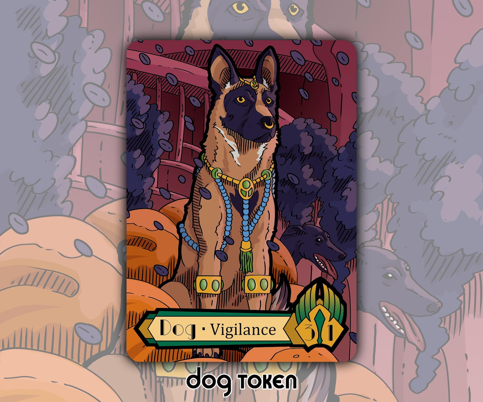 Dog Token - Custom Altered MTG Magic Gathering Fantasy Board Game Card ...